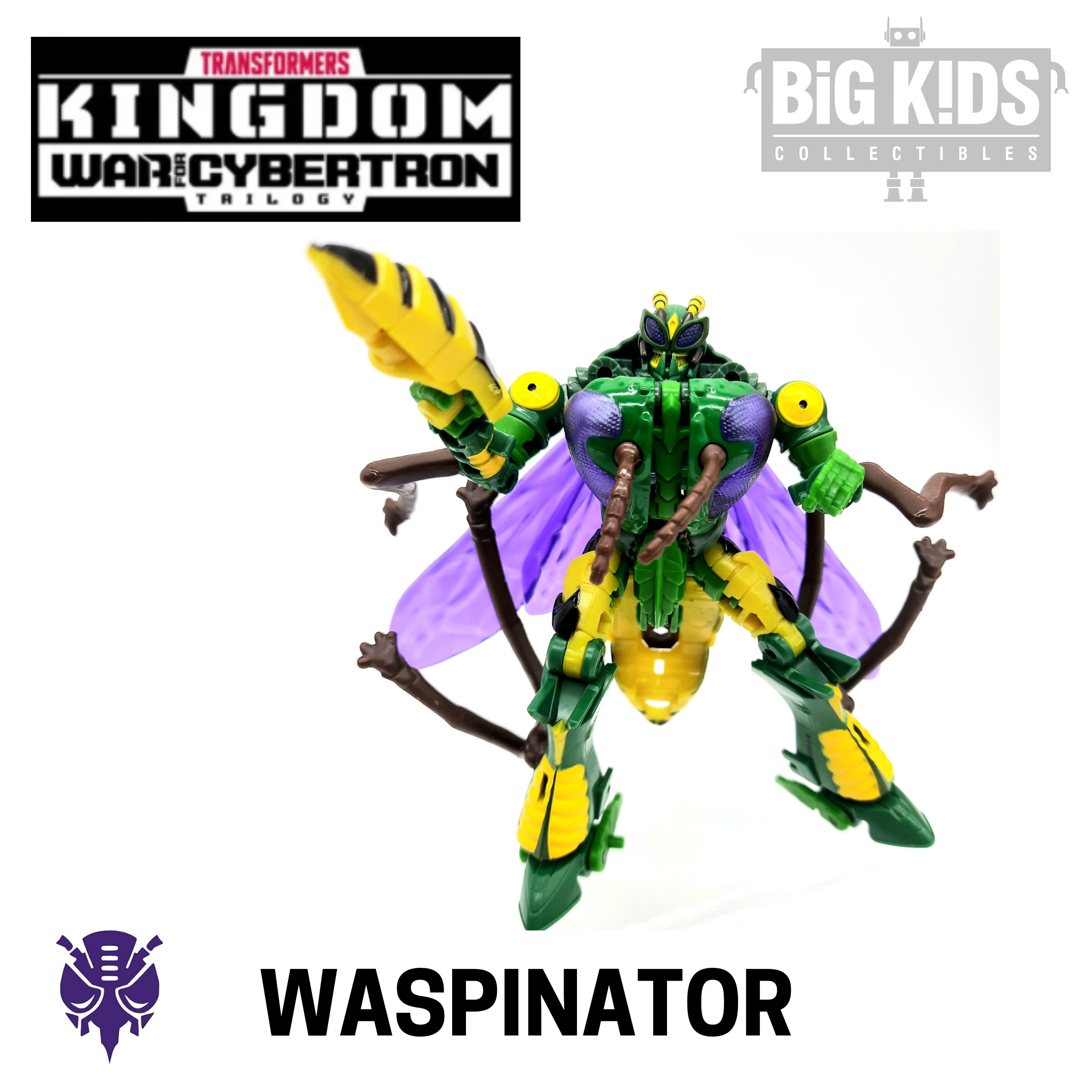 Transformers Kingdom War For Cybertron WASPINATOR (Deluxe Class) – Big Kids Collectibles